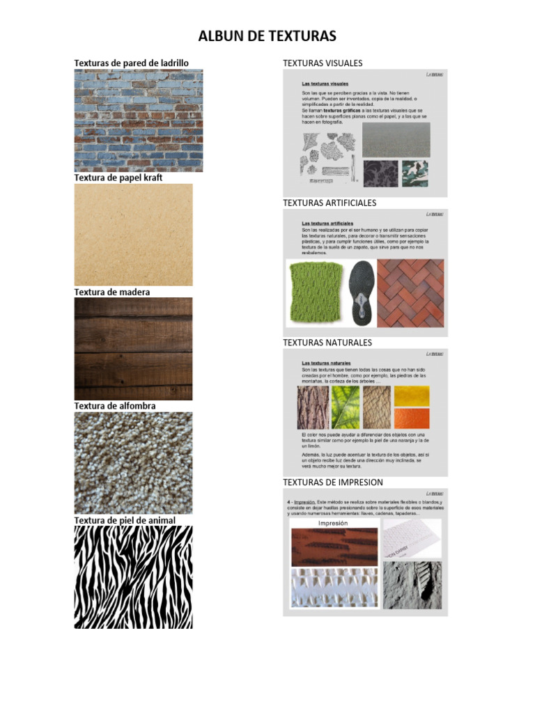 Albun de Texturas | PDF | Alivio | Escultura