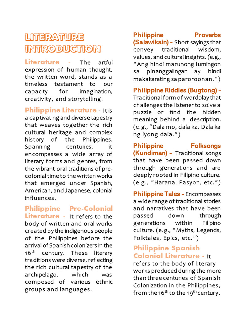 21st Century Lit Notes Pdf Poetry Narrative