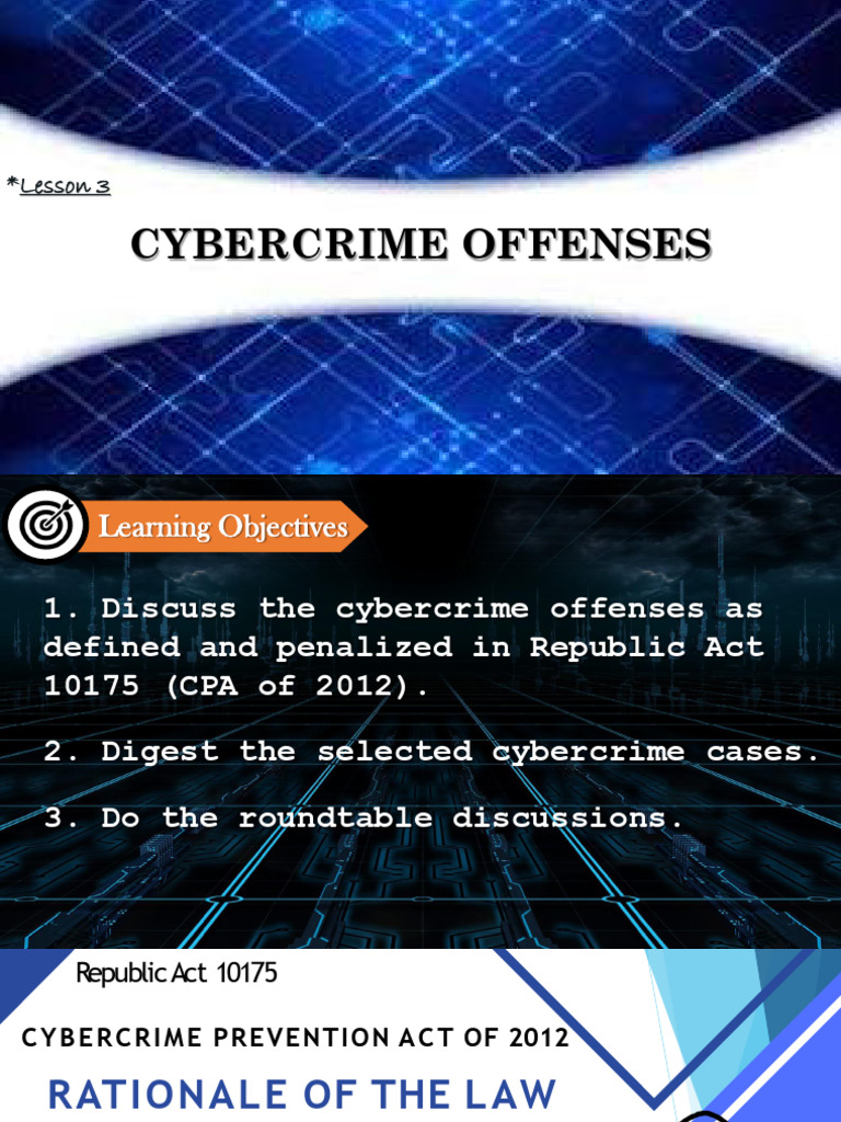 Overview of Cybercrime Offenses in the Philippines | PDF | Computing ...