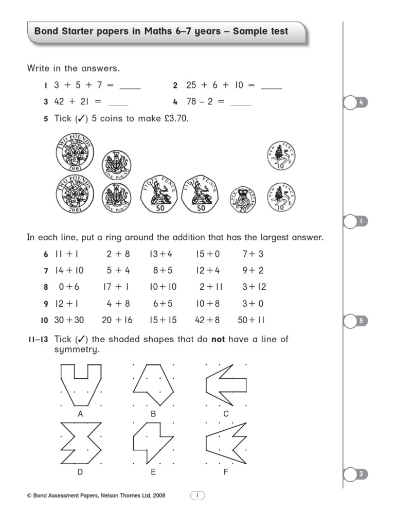 Maths Bond Y2 Sample | PDF