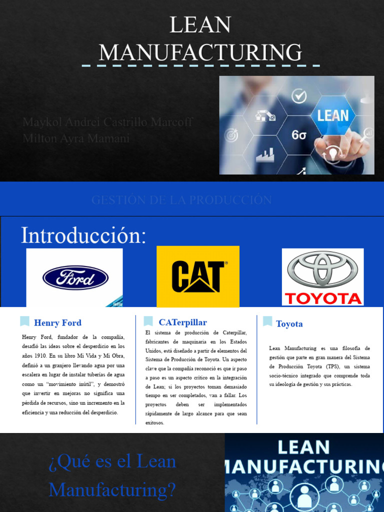 Lean Manufacturing PRESENTACIÓN | PDF | Lean Manufacturing | Producción y fabricación