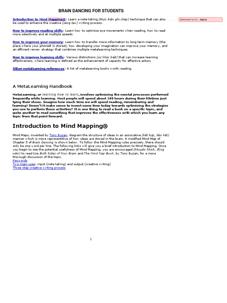 Brain Dancing For Students | PDF | Career & Growth