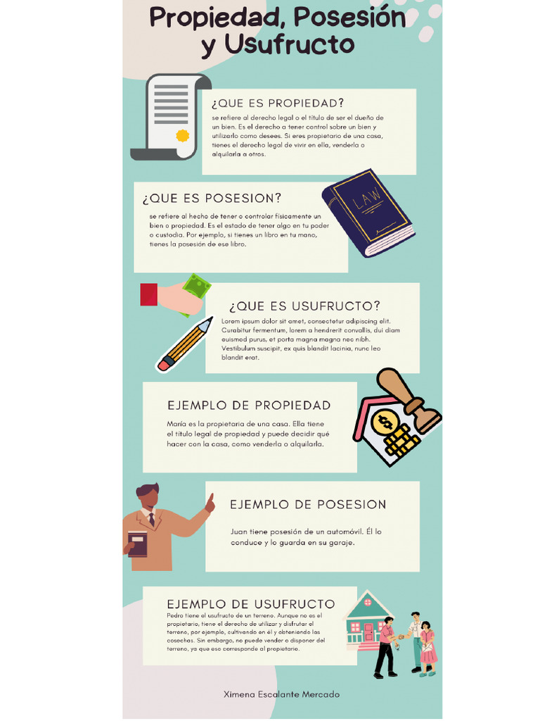 Infografía, Propiedad, Posesión y Usufructo | PDF