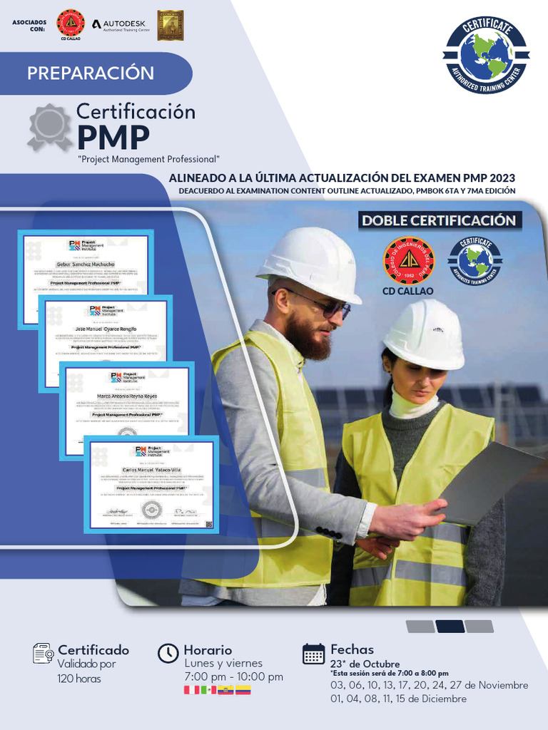 BROCHURE PMP 23 de Octubre 1 | Descargar gratis PDF | Profesional en el ...