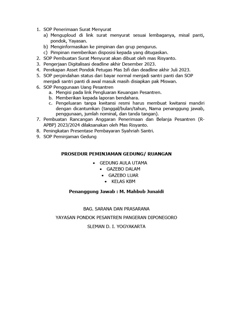 Sop Sop | PDF | Karier & Perkembangan