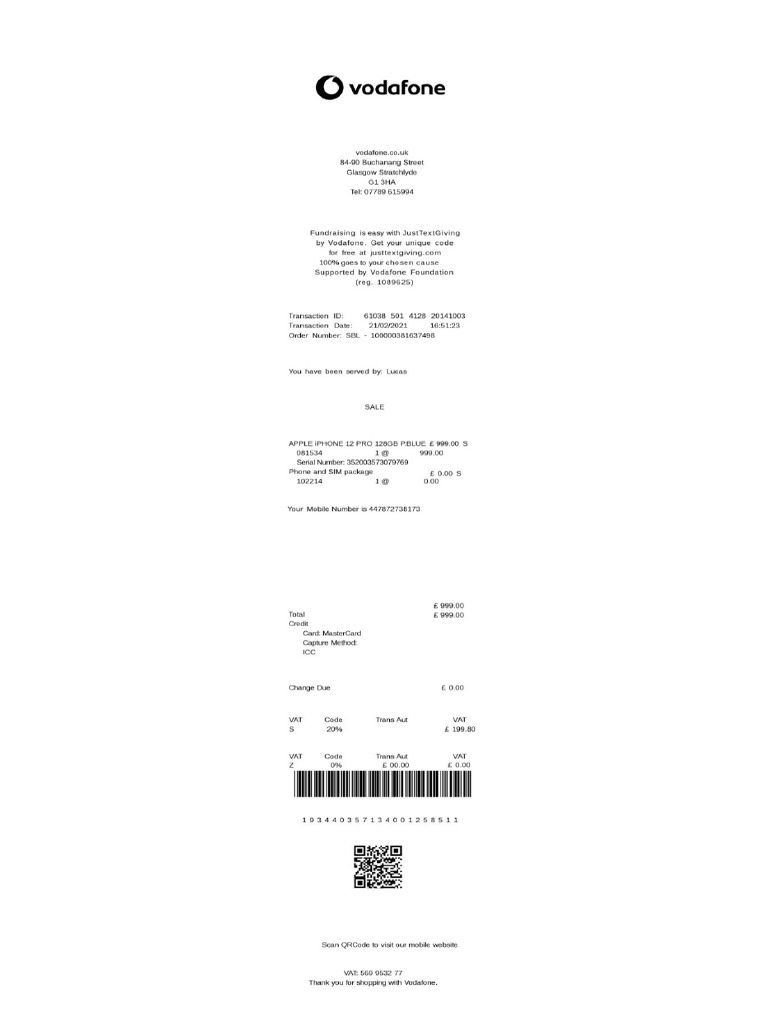 VODAFONE PROCUREMENT COMPANY SARL UK Docx - JPG | PDF