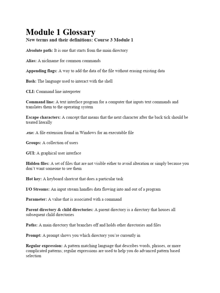 Course 3 | PDF | Computer File | Command Line Interface