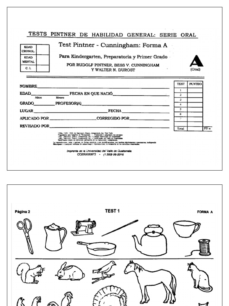 Pinter Cunningham FORMA A | PDF