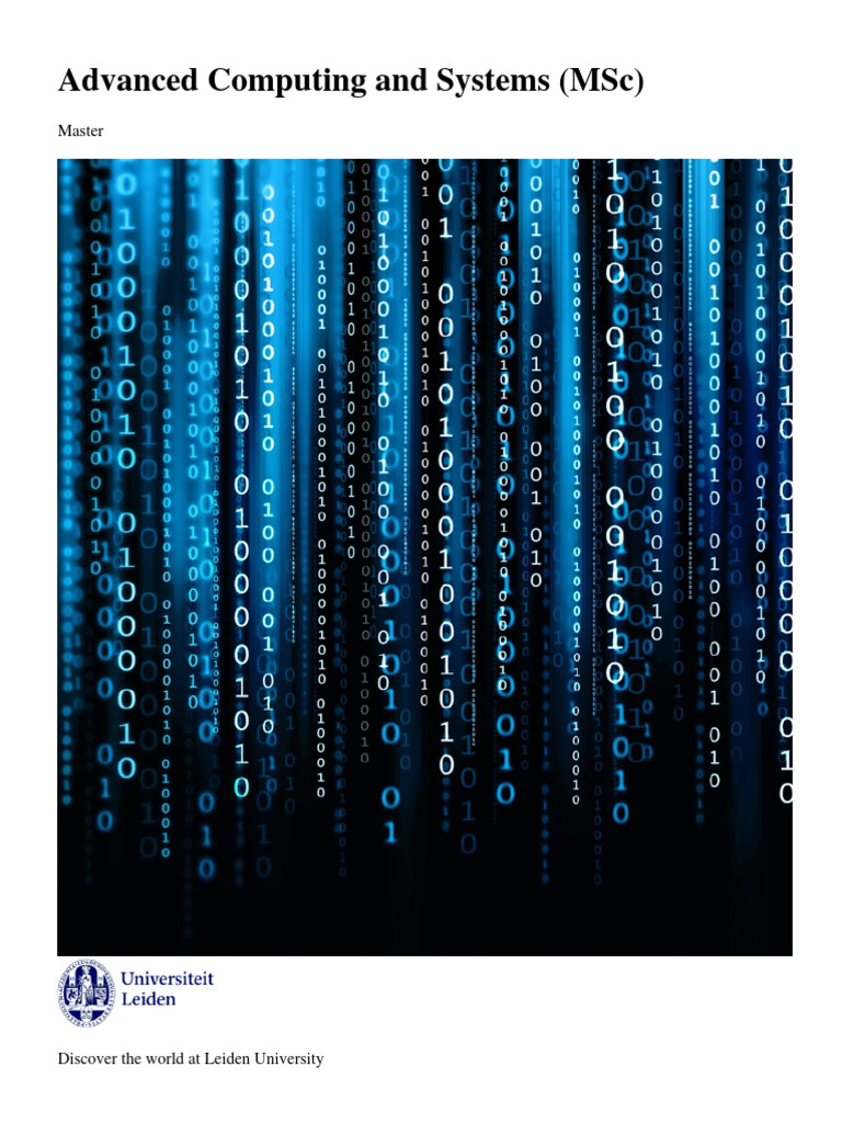 Advanced Computing MSc at Leiden | PDF | Academic Degree | Bachelor's ...