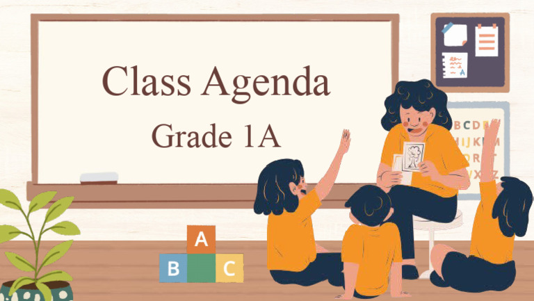 Colourful Illustrative Class Agenda Educational Presentation | PDF Colourful Illustrative Class Agenda Educational Presentation | PDF