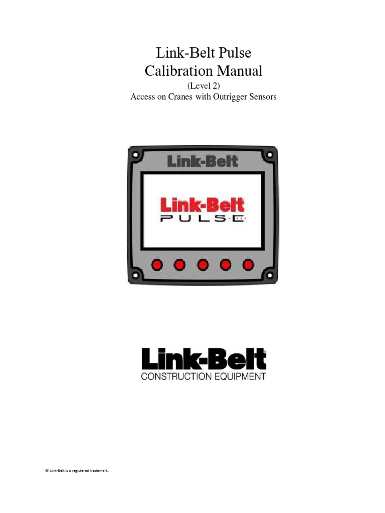 Link Belt Pulse Calibration Manual 010913 | PDF | Crane (Machine ...