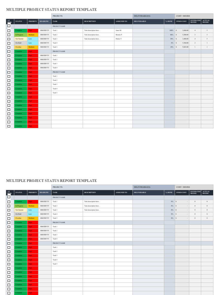 IC Multiple Project Status Report 10776 | Download Free PDF | Computing