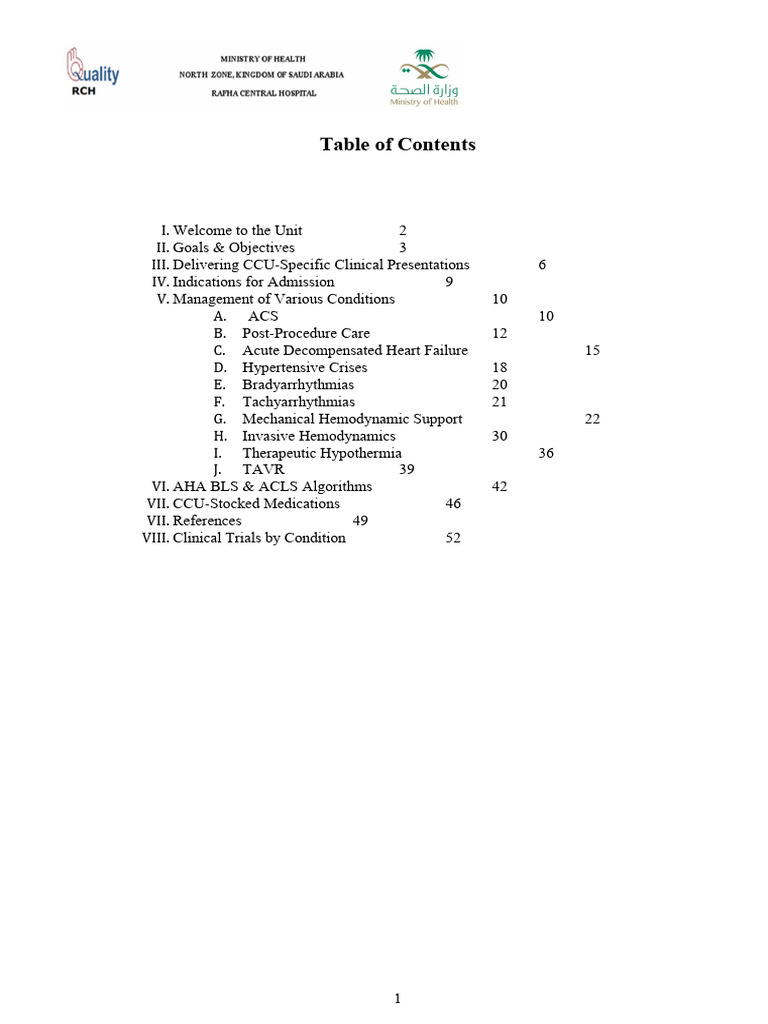 CCU Clinical Guidelines | PDF | Myocardial Infarction | Blood Pressure