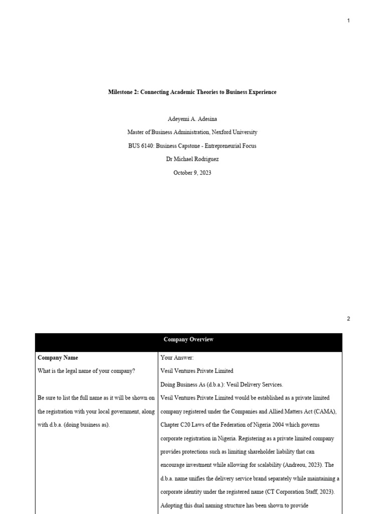 BUS 6140 Module 5 Worksheet | Download Free PDF | Corporations ...