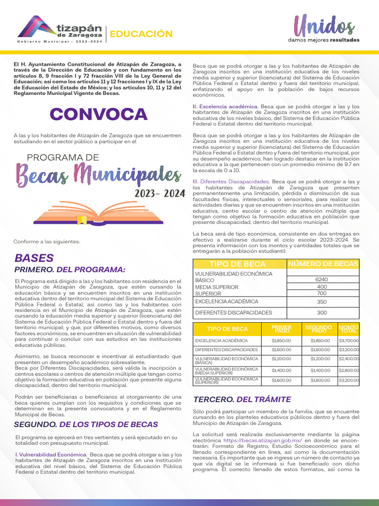2 - BECAS - MUNICIPALES Mexico | PDF | México | Certificado de nacimiento