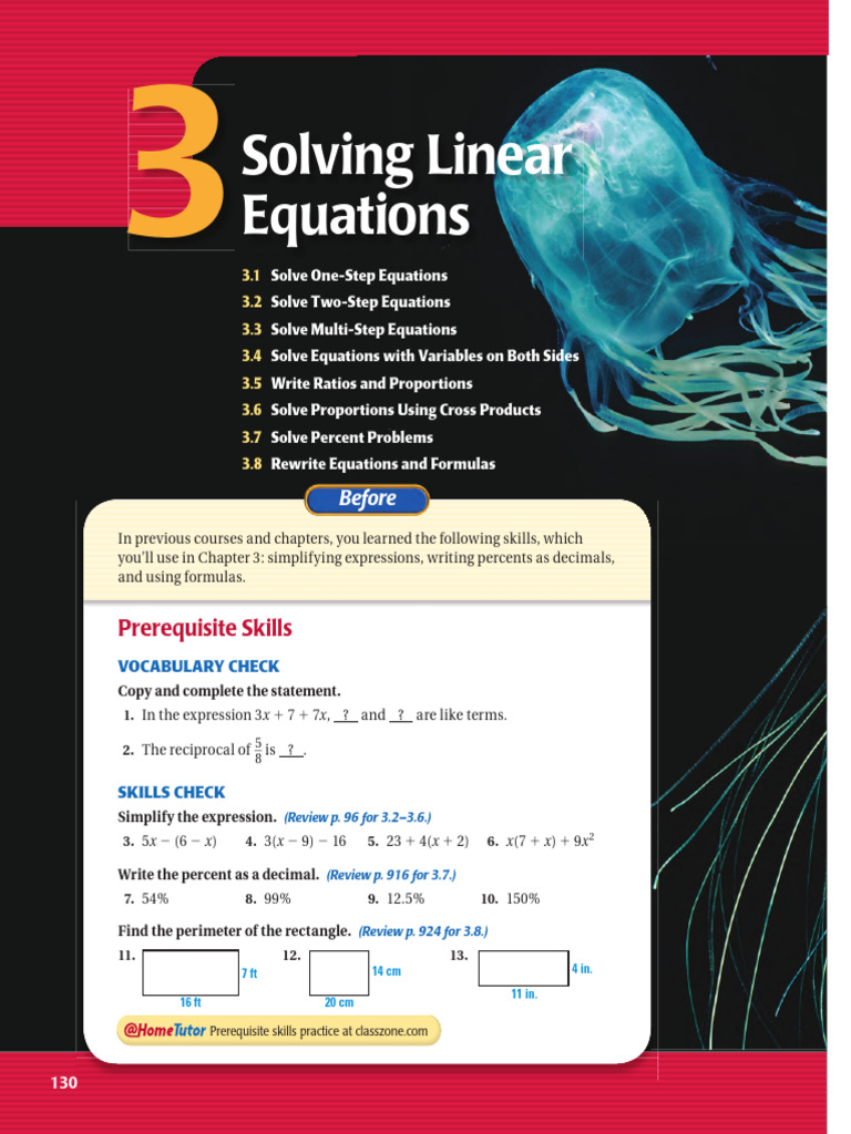 McDougal Littell - Algebra 1 Ch03 | PDF | Equations | Algebra
