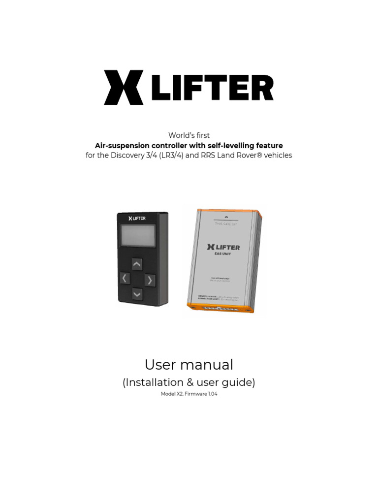 XLifter Manual 1.7 - EN | PDF | Electrical Connector | Menu (Computing)