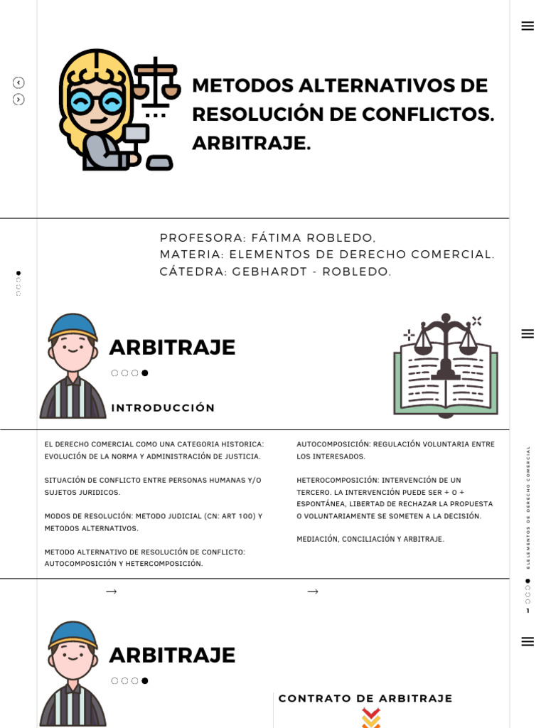METODOS ALTERNATIVOS DE RESOLUCION DE CONFLICTOS. ARBITRAJE (1) | PDF | Arbitraje | Justicia