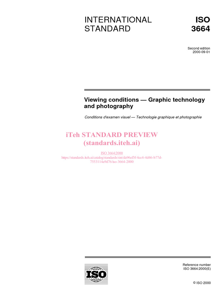 Iso 3664 2000 | PDF | Color | Lighting