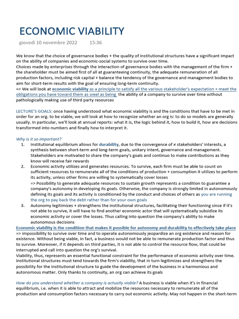 Economic Viability | PDF | Sustainability | Economic Equilibrium