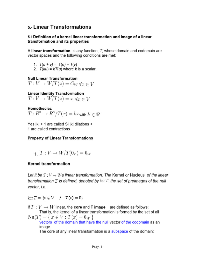 Linear Transformations - Álgebra Lineal | PDF | Linear Map ... Linear Transformations - Álgebra Lineal | PDF | Linear Map ...