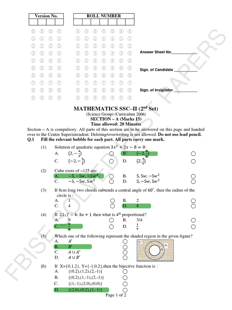 Class 10 Maths Model Paper 2 Solution | PDF | Circle | Perpendicular