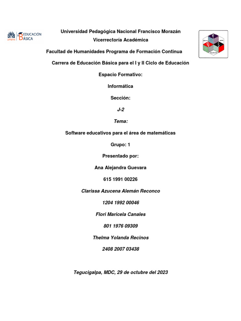 Los Software Educativos de Matemáticas | PDF | Educación primaria ...