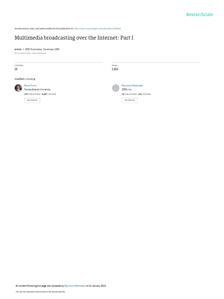 Internet Multimedia Broadcasting | PDF | Multicast | Ip Address