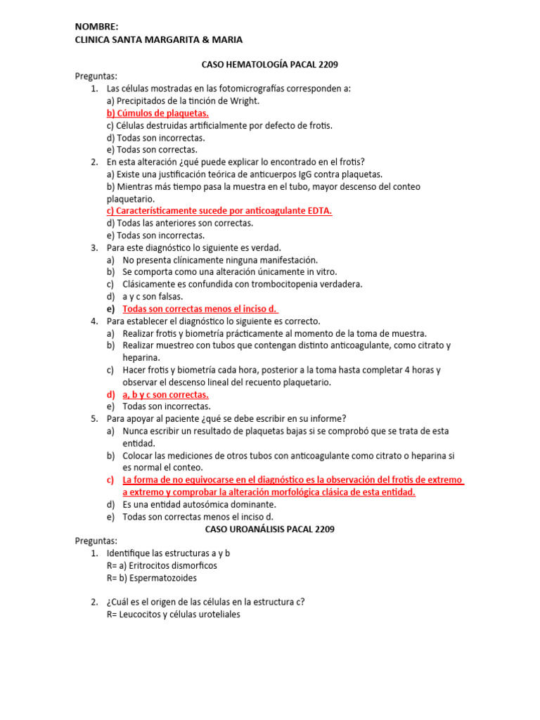 Fto Casos Pacal 2209 | PDF | Plaqueta | Fluidos corporales