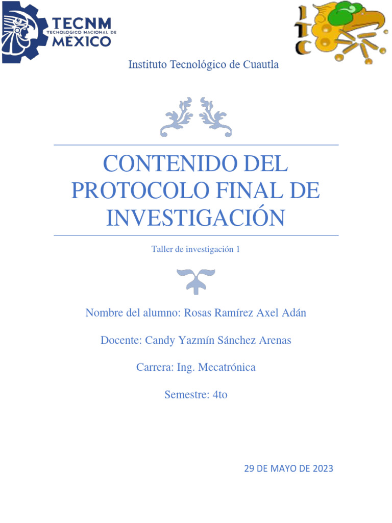 Protocolo Final de Investigación | PDF | Coche | Transporte