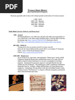 Musical Periods Timeline Overview | PDF | Classical Music | Musicology