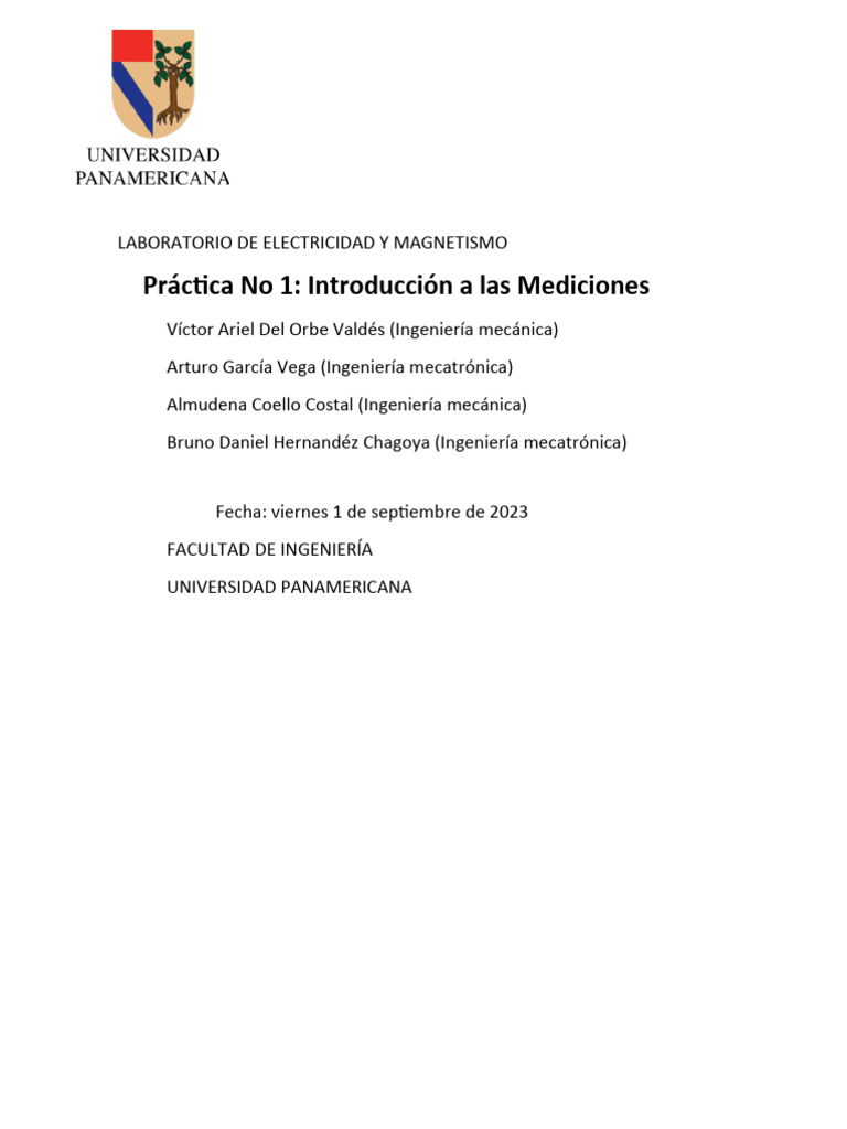 Práctica Laboratorio Electro | PDF | Resistencia Eléctrica y Conductancia | Corriente eléctrica