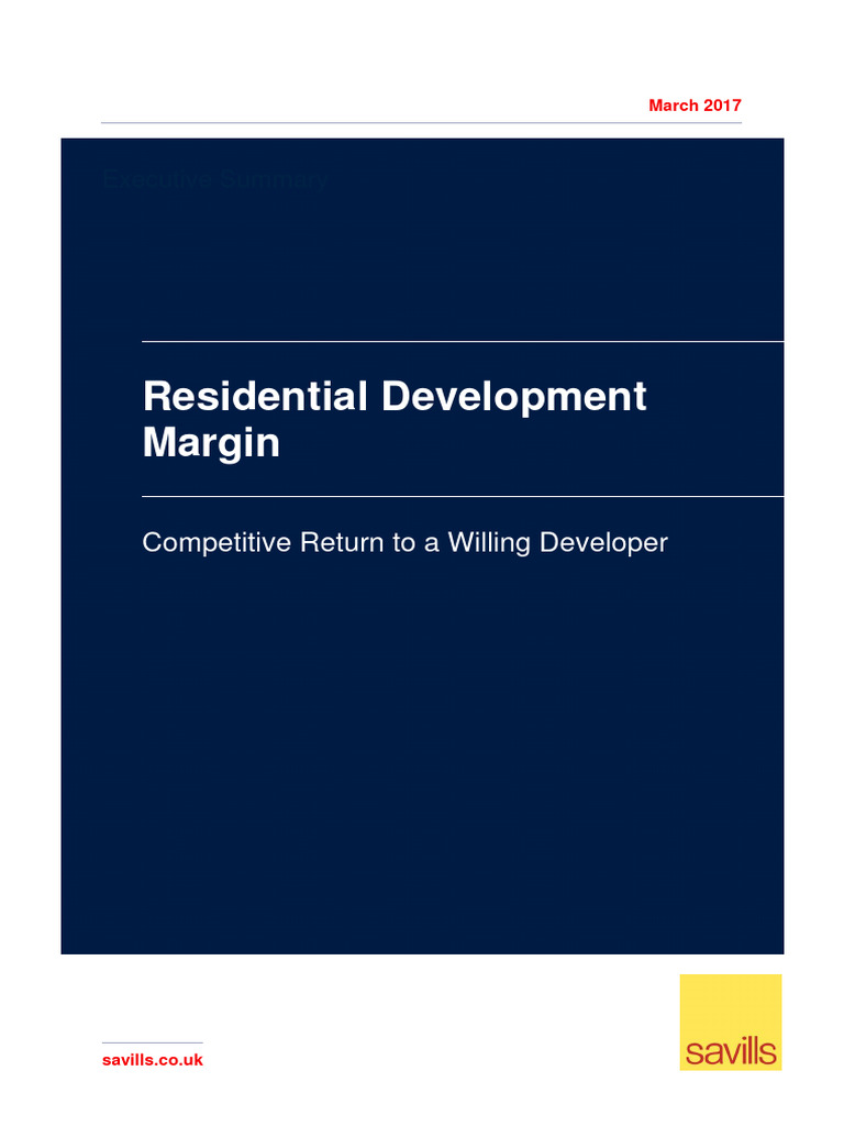 Savills Residential Development Margins | PDF | Financial Capital ...
