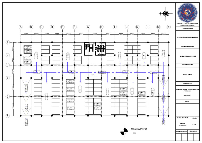 Denah Basement Arsitektur 1:300 | PDF