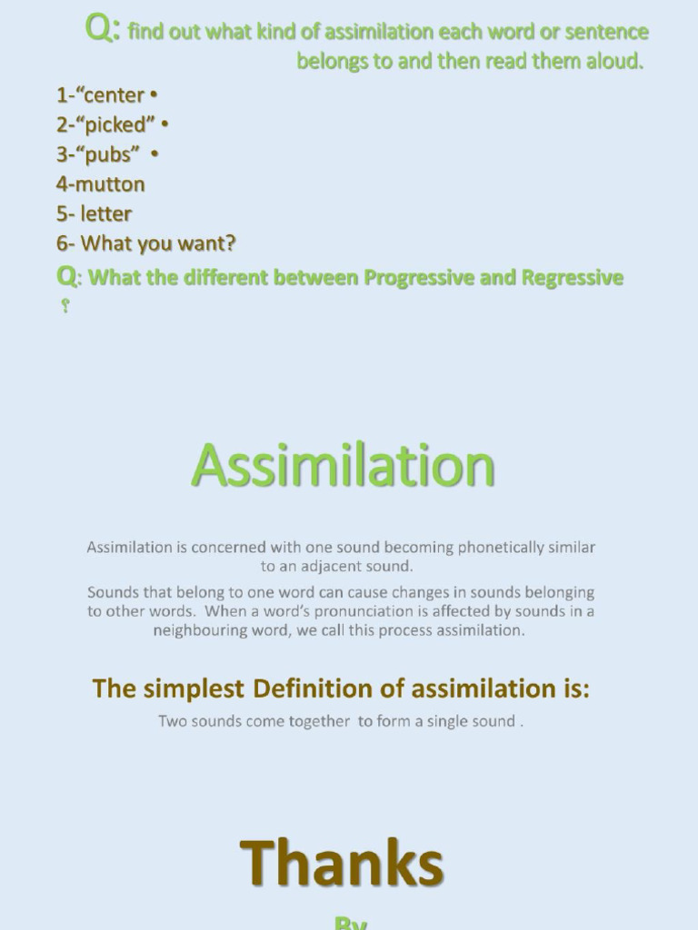 Assimilation | PDF
