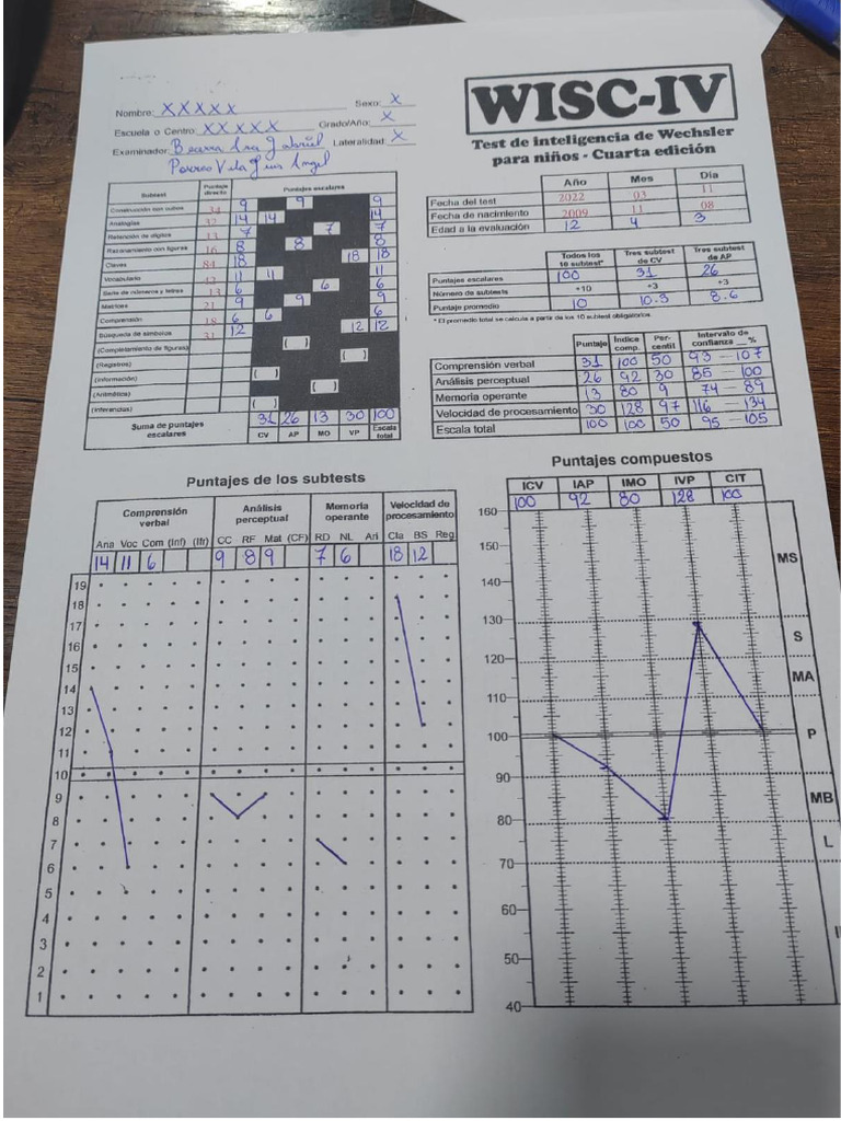 Wisc-Iv Cuantitativo | PDF