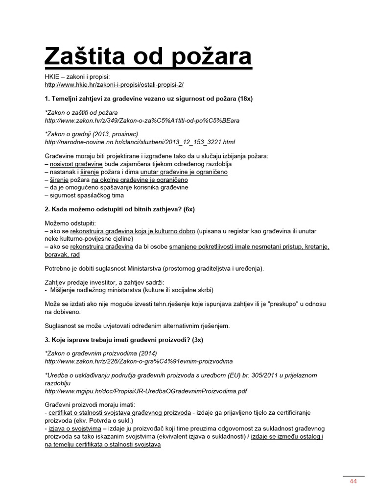 2 - Zastita Od Pozara - Druga Skripta | PDF