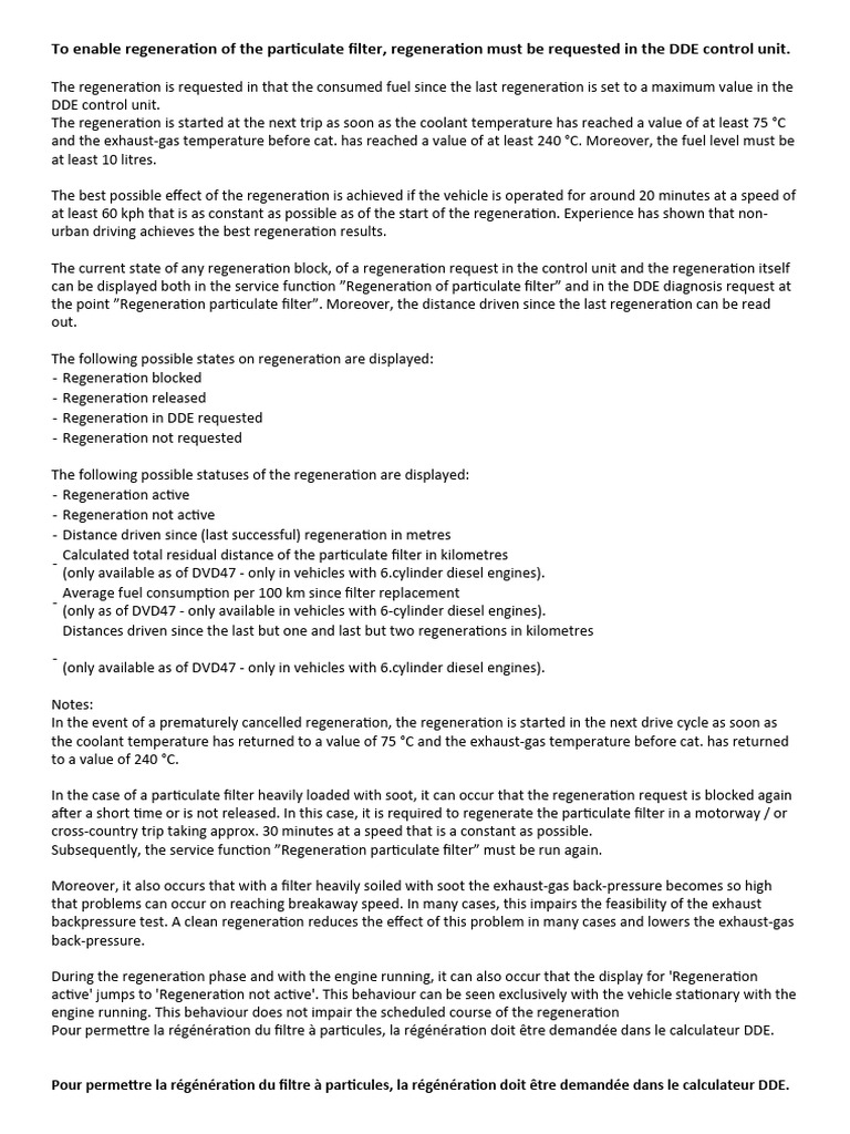 To Enable Regeneration of The Particulate Filter | PDF | Exhaust Gas ...