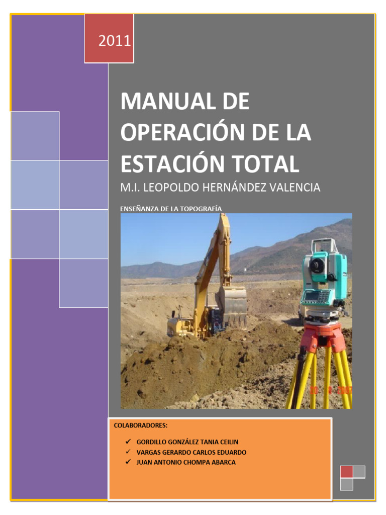 Manual de Operacion de Estacion Total | Descargar gratis PDF ...