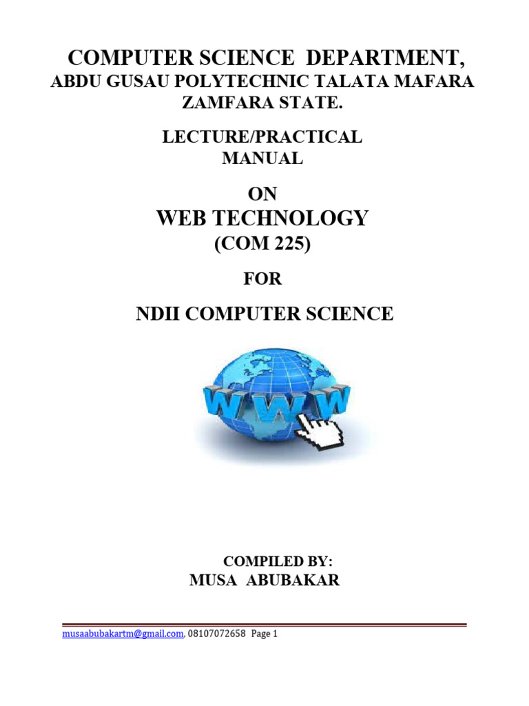 Web Tech Handout | PDF | World Wide Web | Internet & Web