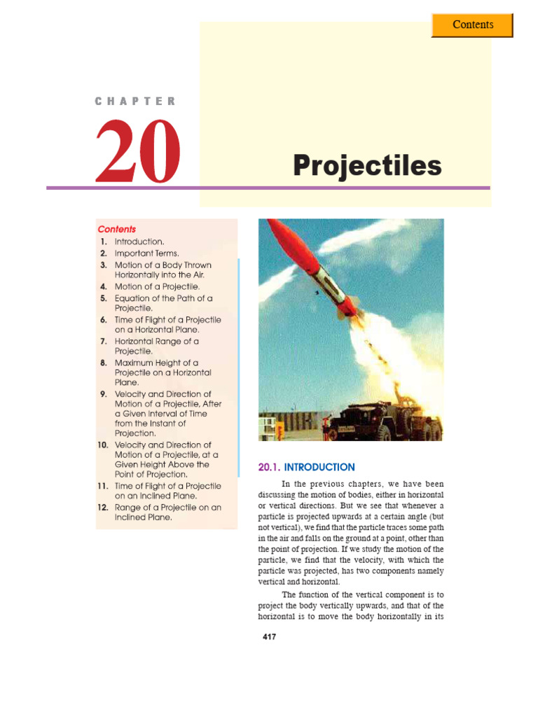 Projectile | PDF | Projectiles | Physical Quantities