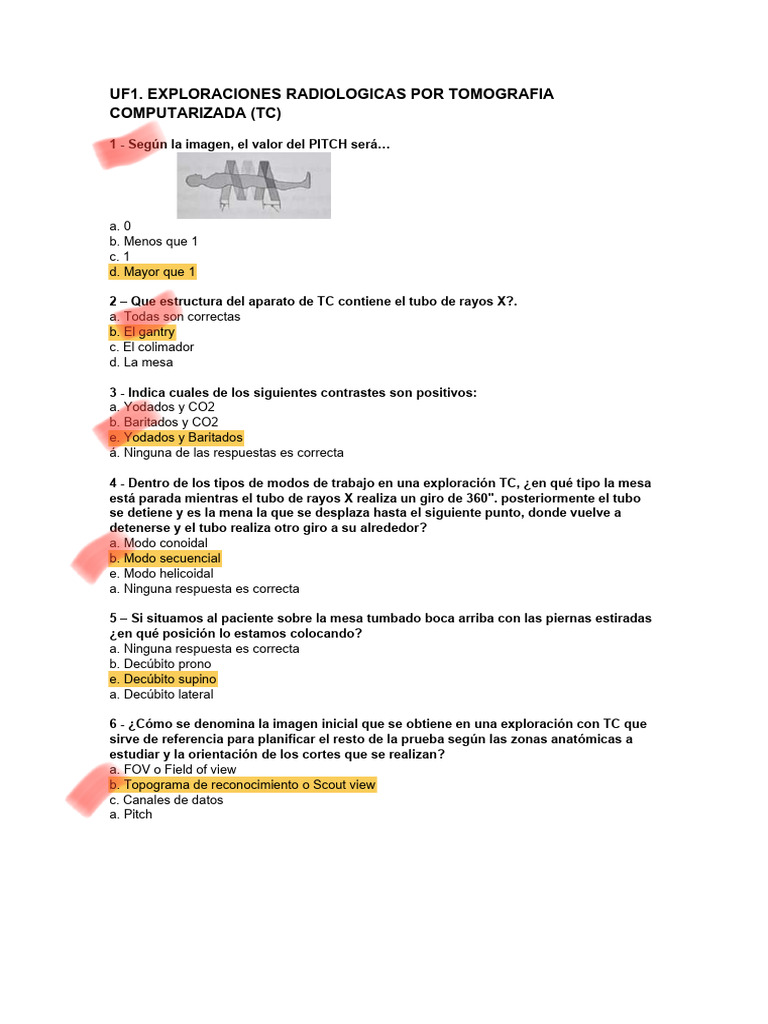 Examen 2022 Corregido Ilerna | PDF | Ultrasonido médico | Ultrasonido