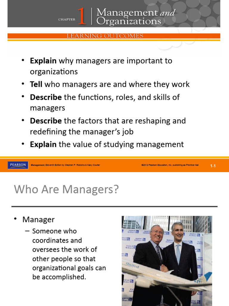 Chapter No. 1 Management | PDF | Goal | Efficiency