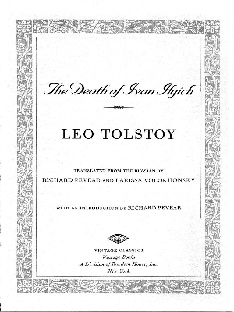 Leo Tolstoy - The Death of Ivan Ilyich | PDF | Leo Tolstoy