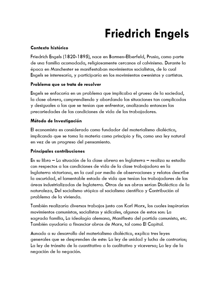Friedrich Engels | PDF | Friedrich Engels | Dialéctico