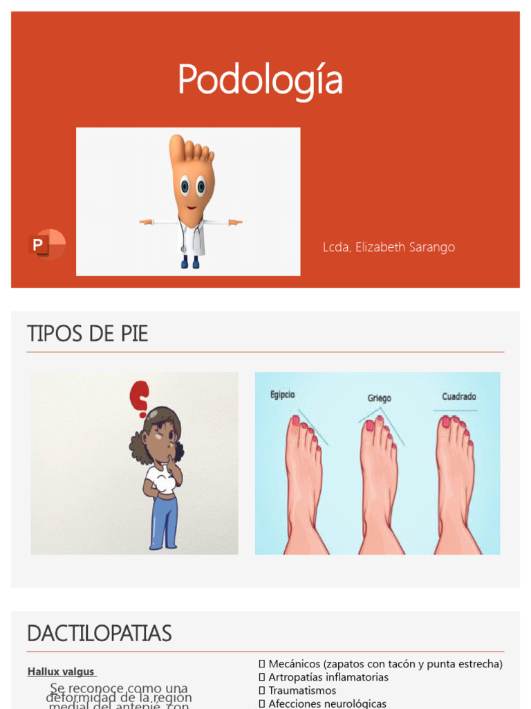 Deformidades y Tipos de Pie en Podología | PDF | Pie | Medicina