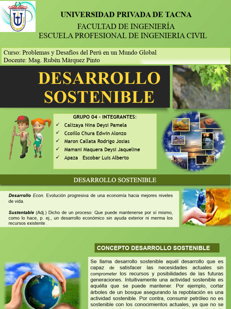 Exposicion - Desarrollo-Sostenible | PDF | Sustentabilidad | Desarrollo sostenible