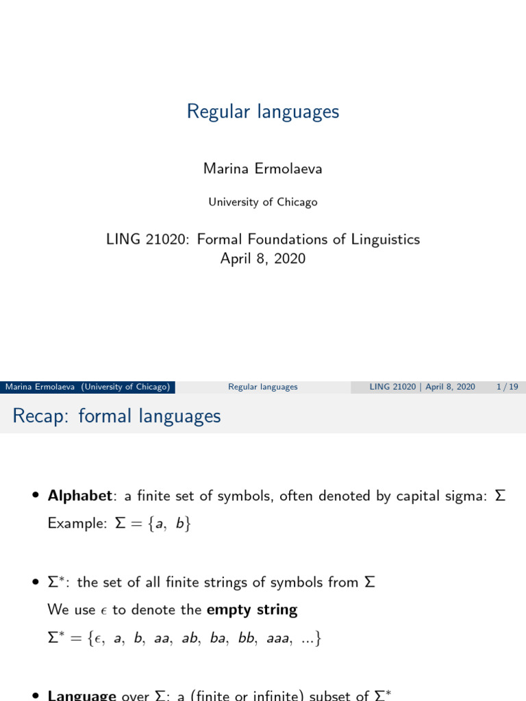 Regular Languages | Download Free PDF | Mathematical Logic | Models Of ... Regular Languages | Download Free PDF | Mathematical Logic | Models Of ...