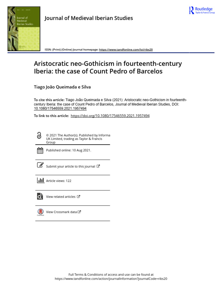 Aristocratic Neo Gothicism in Fourteenth Century Iberia The Case of ...