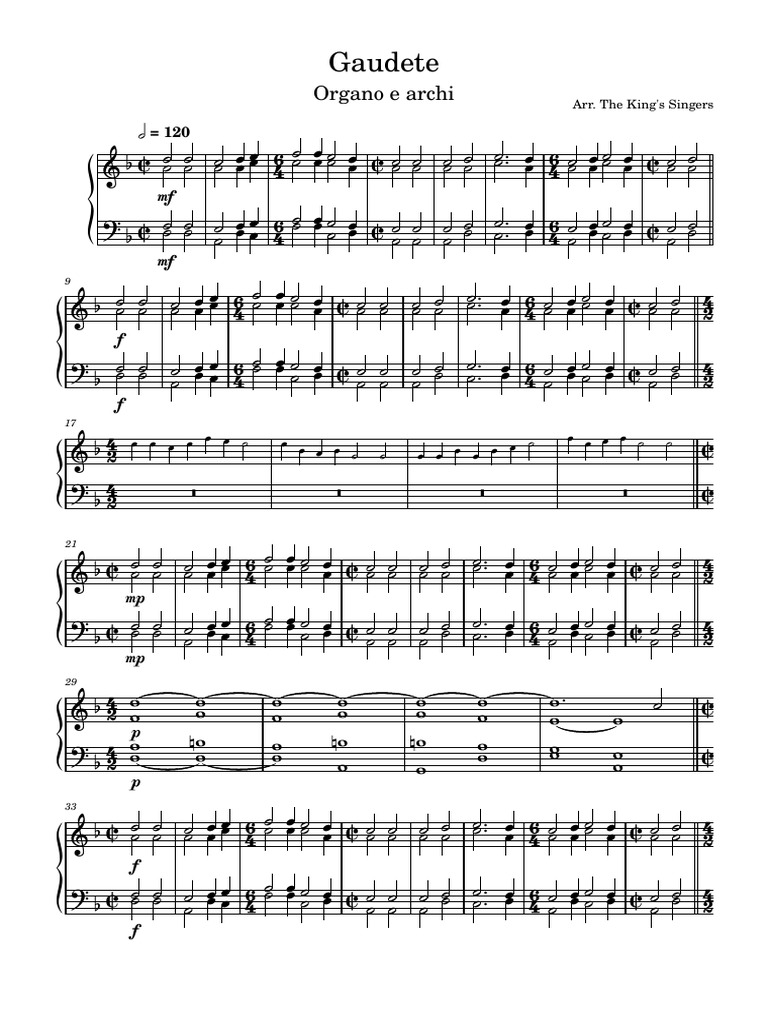 Gaudete Organo e Archi | PDF